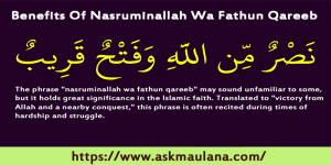 Nasruminallah Wa Fathun Qareeb Wazifa – Understanding the Power of This ...